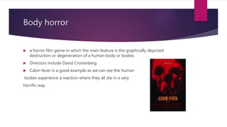 Horror sub genres | PPT