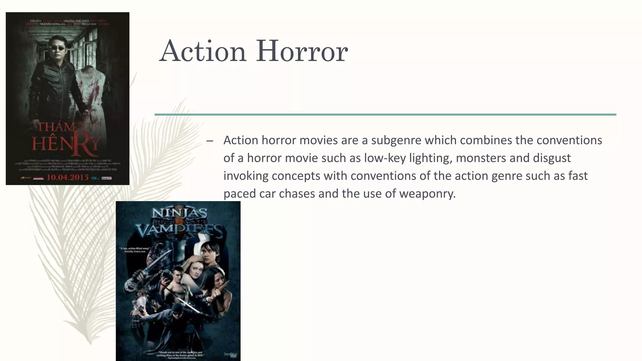 Horror sub genres | PPT