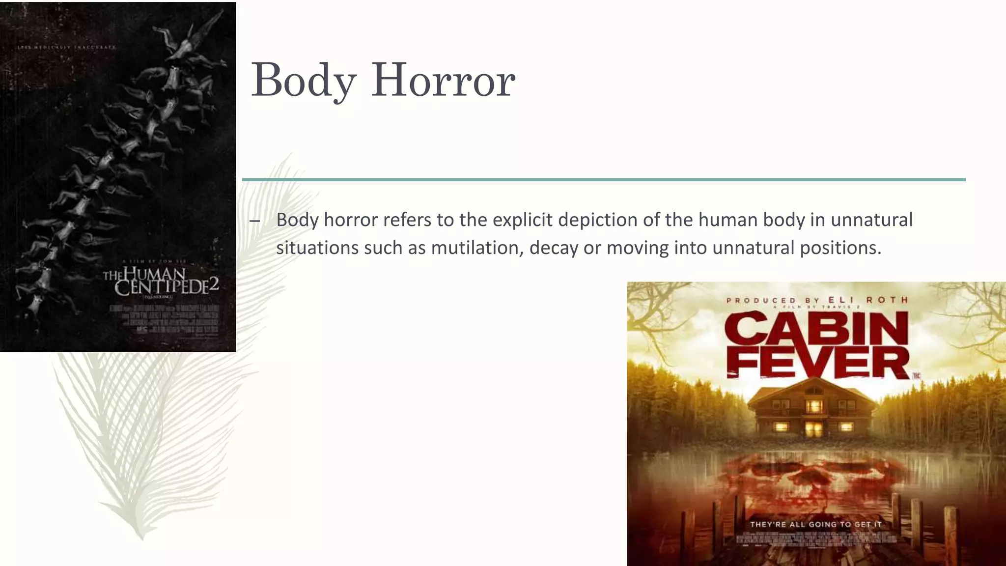 Horror sub genres | PPT