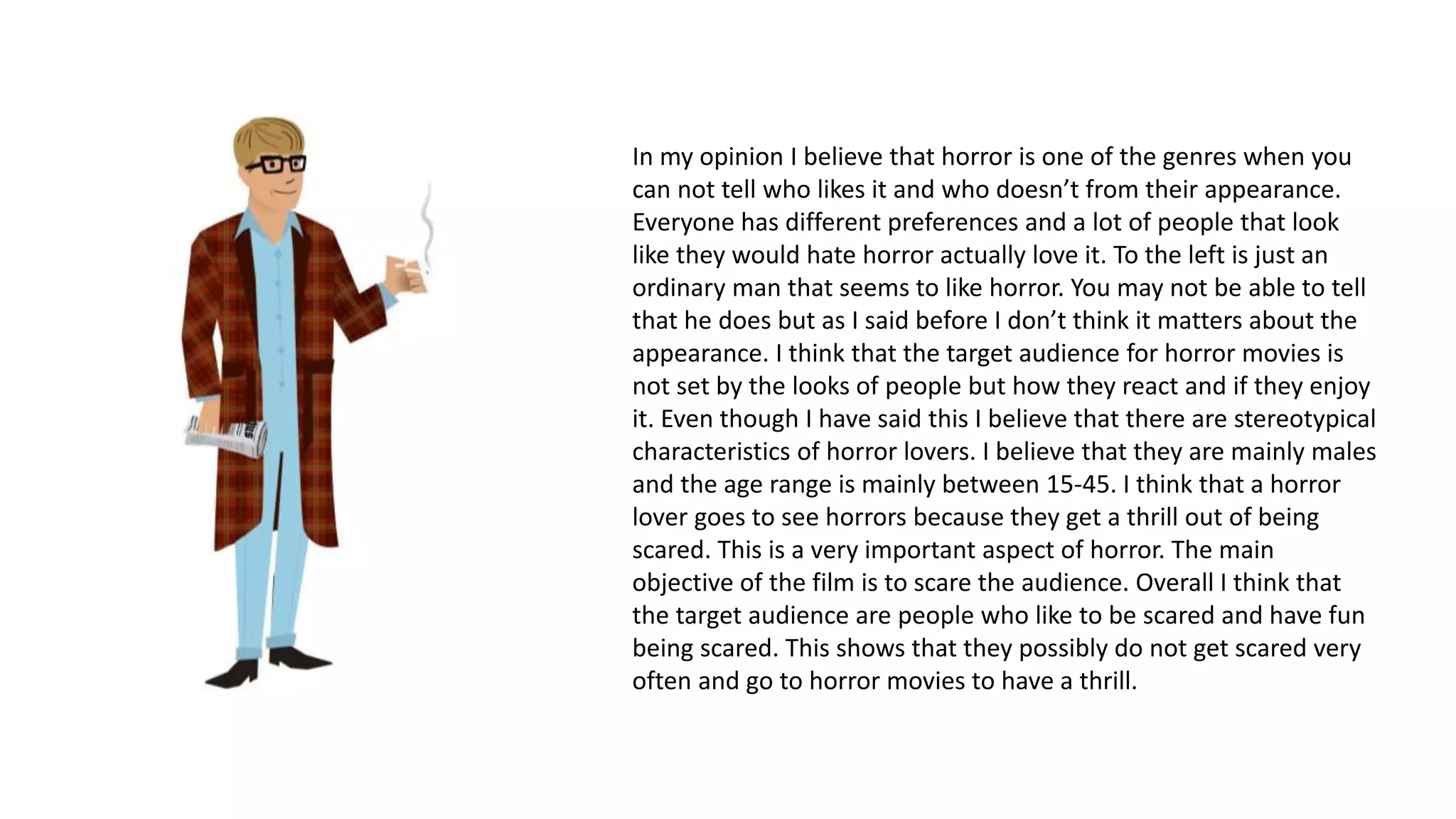 Horror target audience | PPT