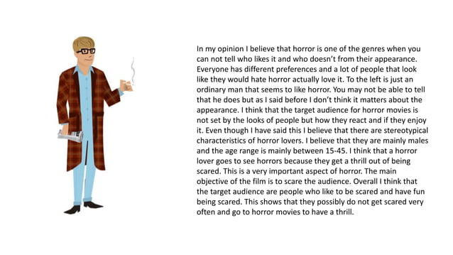 Horror target audience | PPT
