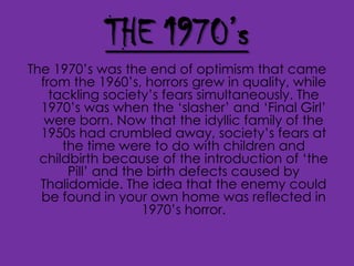 Horror through the ages | PPT