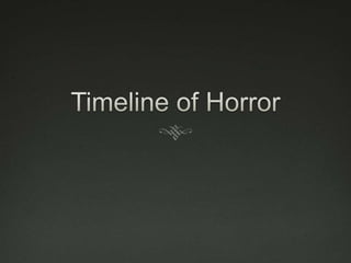Horror timeline | PPT