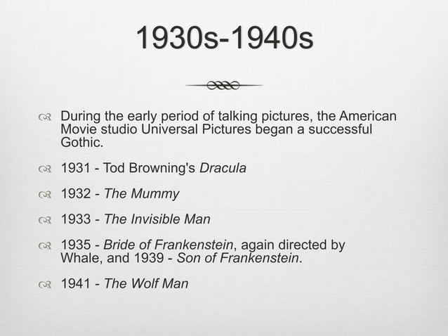 Horror timeline | PPT