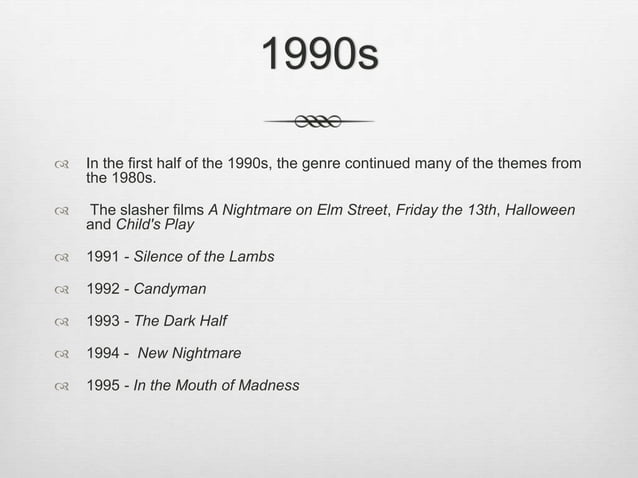 Horror timeline | PPT