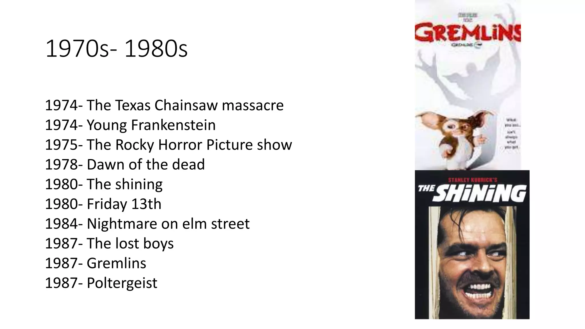 Horror timeline | PPTX