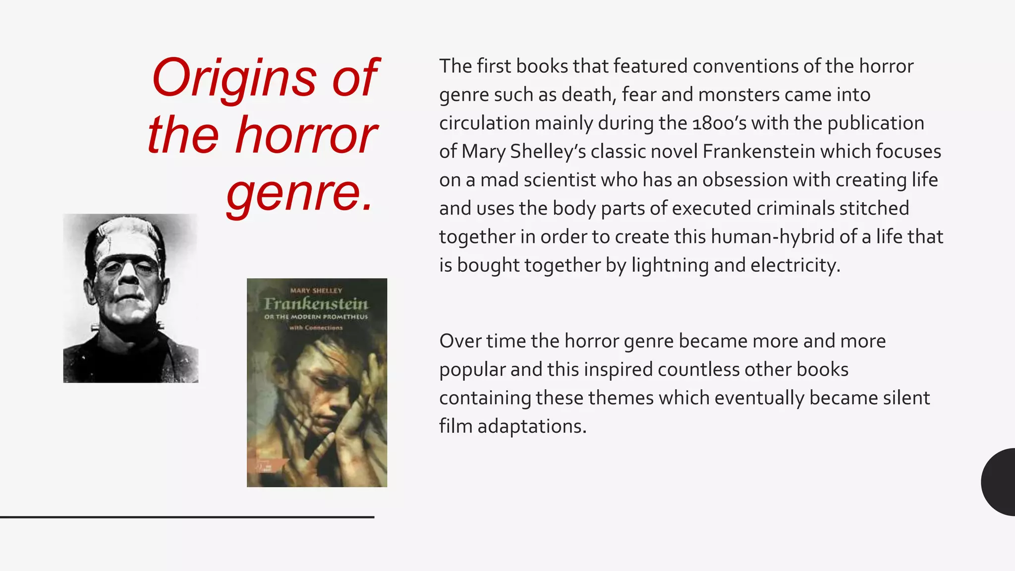 Horror Genre timeline | PPT