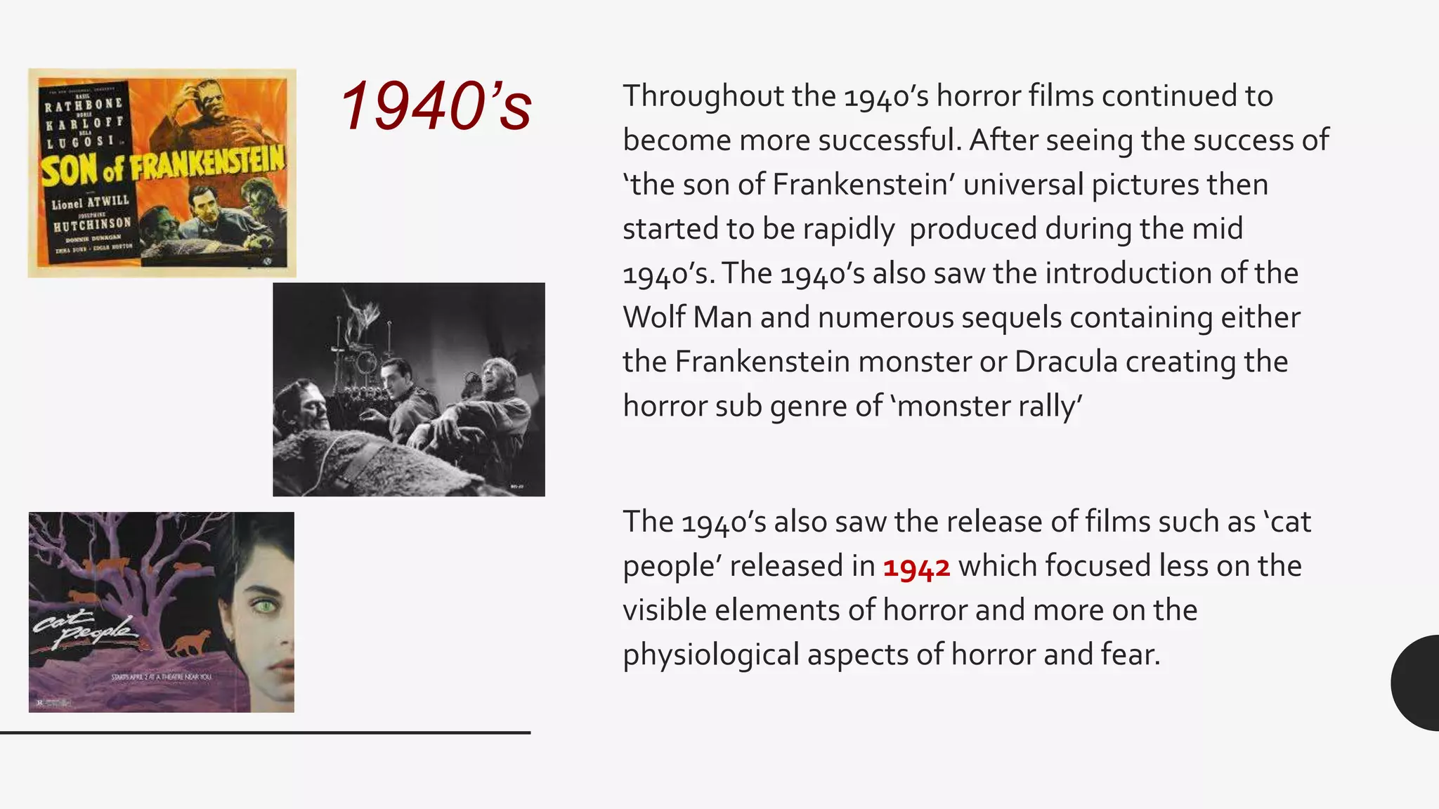 Horror Genre timeline | PPT