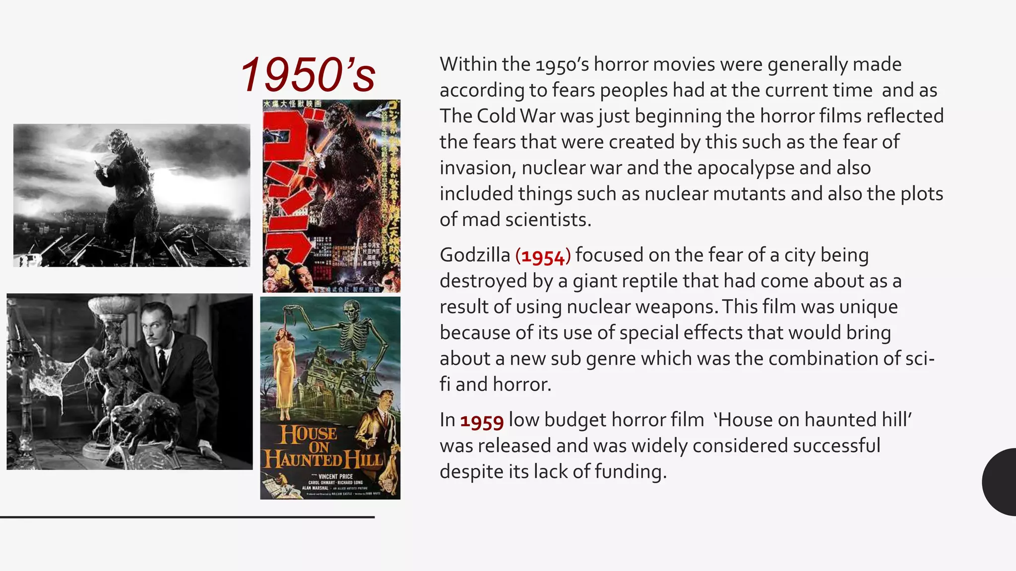Horror Genre timeline | PPT