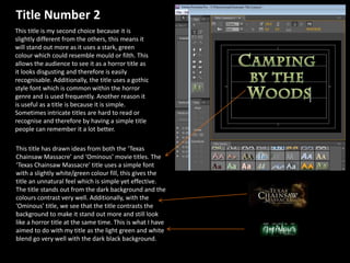 Horror Title Examples | PPTX