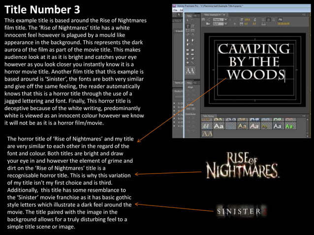 Horror Title Examples | PPTX | Horror | Genres