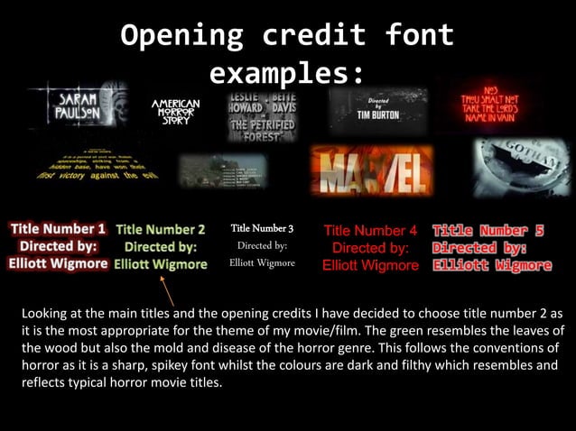 Horror Title Examples | PPTX | Horror | Genres