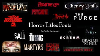 horror titles | PDF