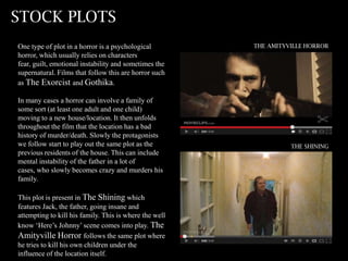 The Horror Genre - Media Studies | PPTX