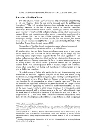 Horror vacui in lucretian biography | PDF