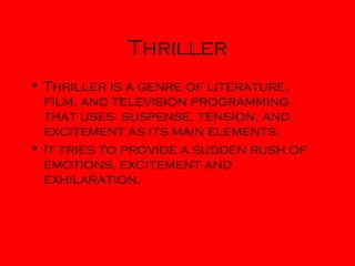 Horror vs thriller | PPT