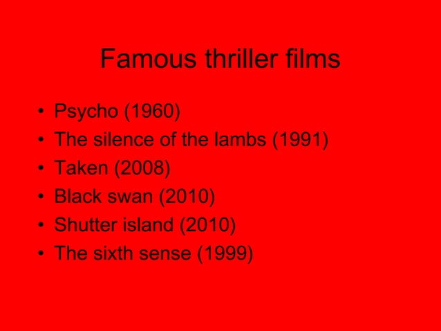 Horror vs thriller | PPT