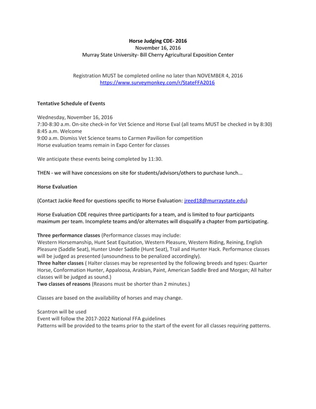 Horse judging-cde-16 | DOC | Equine Sports | Sports