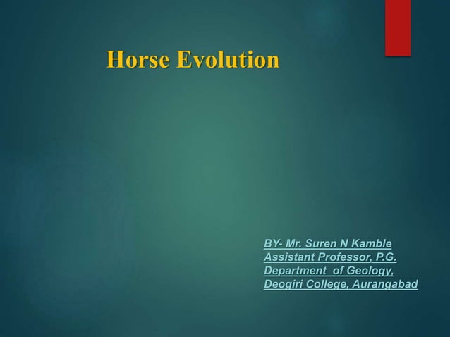 horse evolution.PPTX | Biological Sciences | Science
