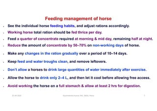 Nutrition of Horse | PDF | Equine Sports | Sports