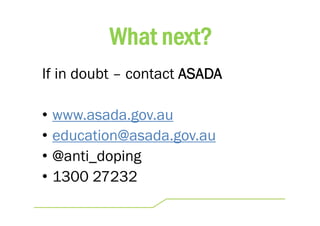 Anti-doping Education Seminar 2016 | PPT