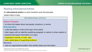 Horses as Healers Reading Comprehensions | PPTX