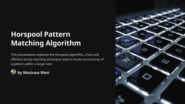 Horspool Pattern matching Algorithm.pptx