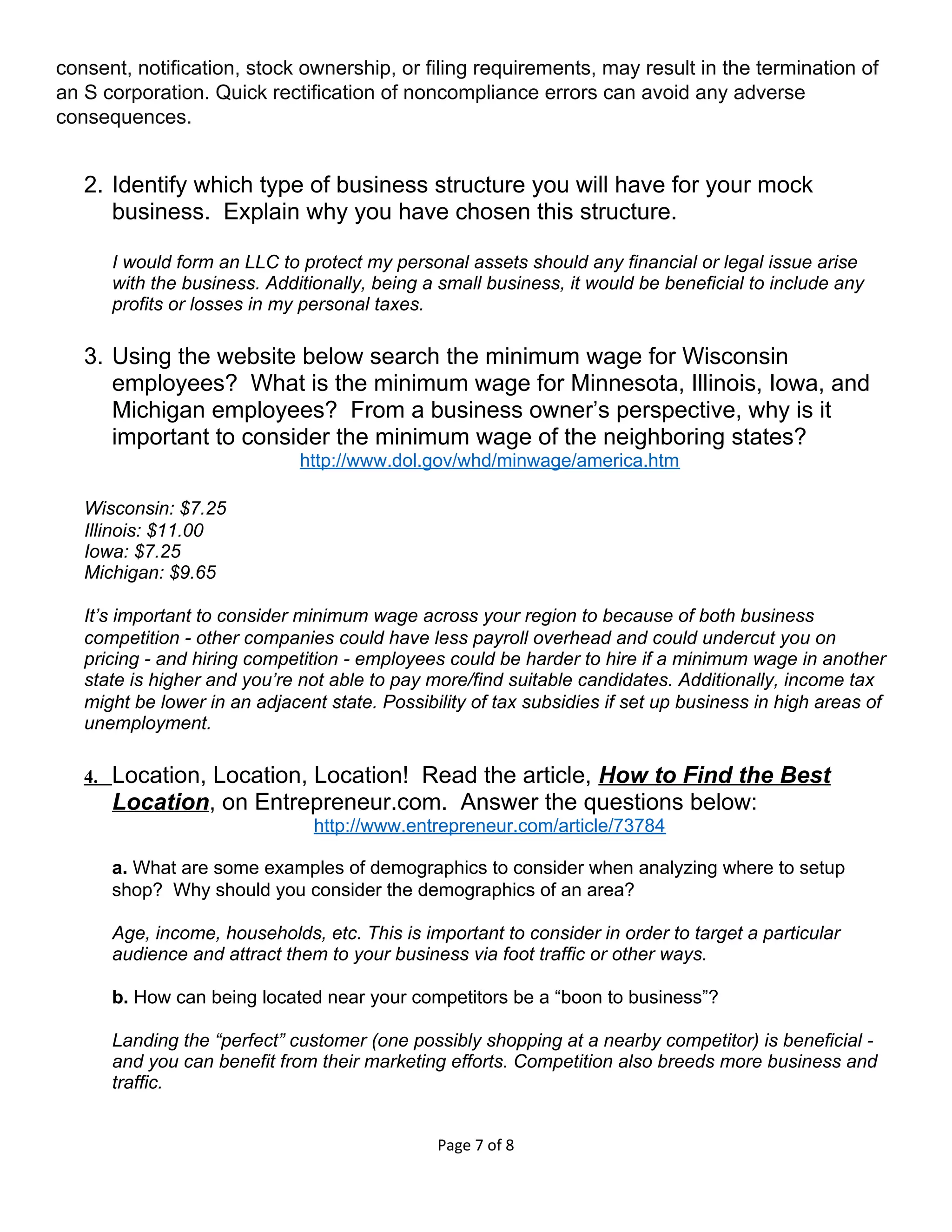 Business Structures Assignment | PDF