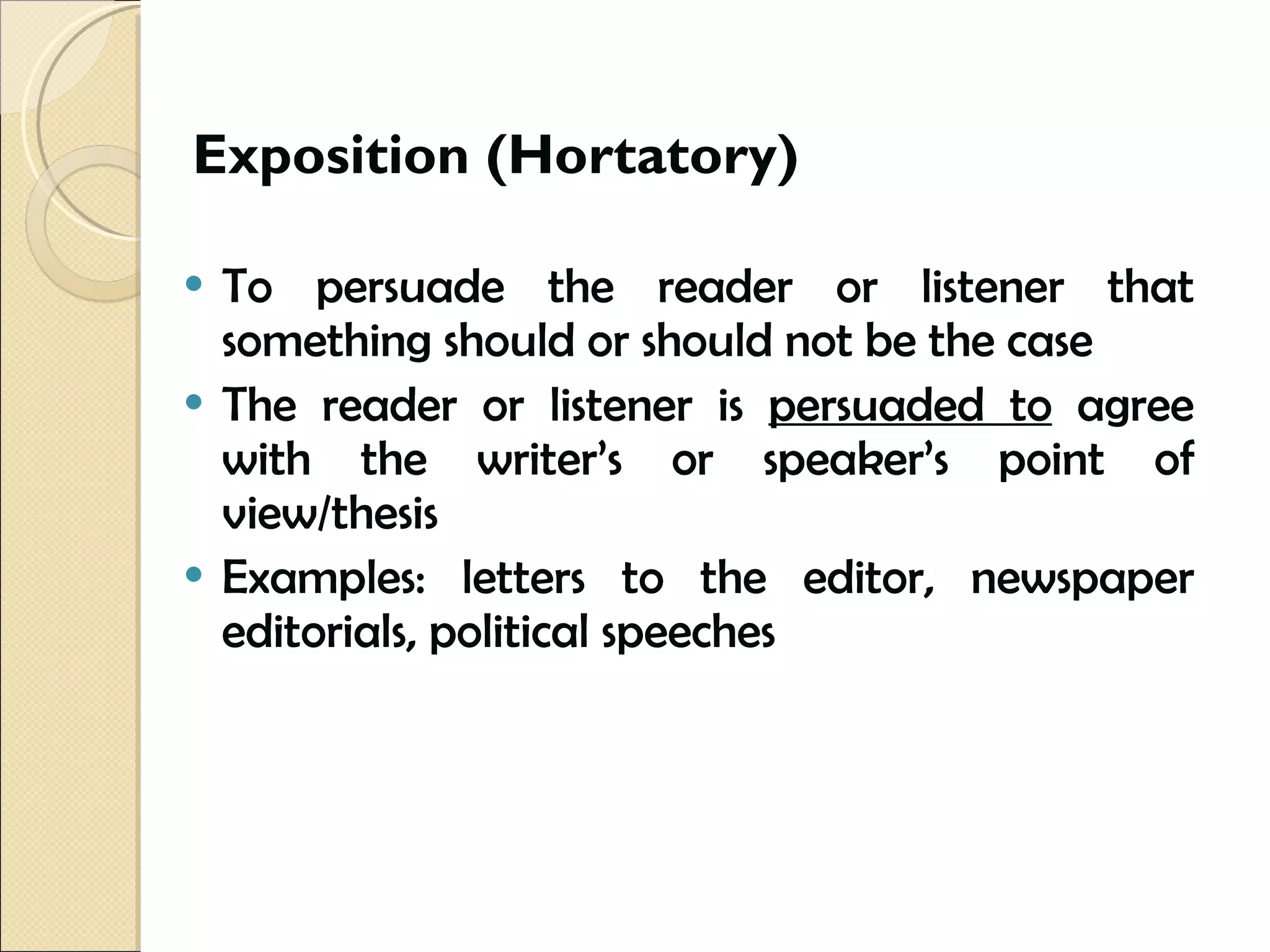 Hortatory | PPT