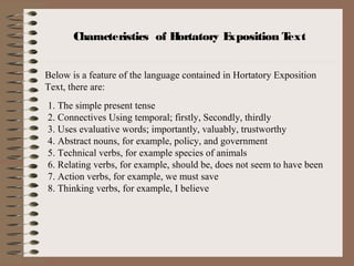 Hortatory Exposition | PPT