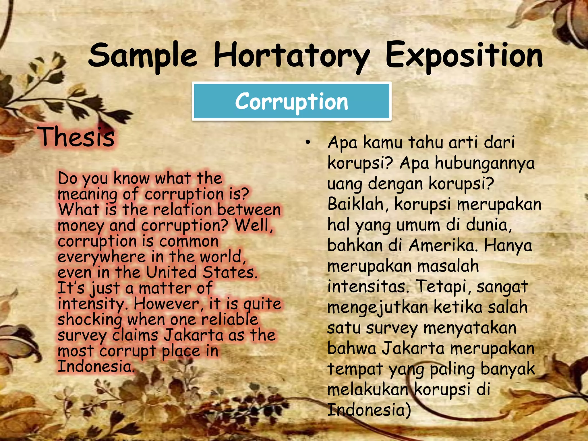 Hortatory exposition | PPTX