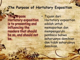 Hortatory exposition | PPTX