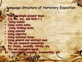 Hortatory exposition | PPTX