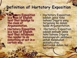 Hortatory exposition | PPTX