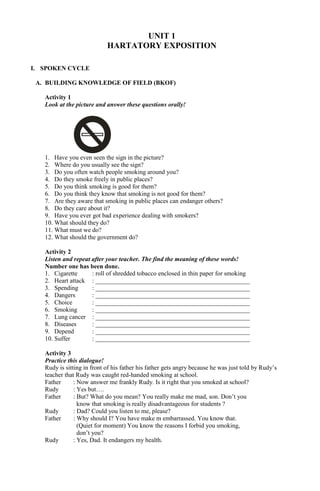 Hortatory exposition sma | PDF | Smoking Cessation | Wellness