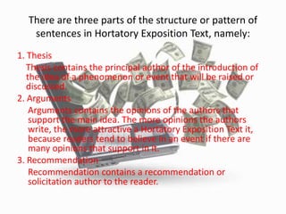 Hortatory exposition text | PPTX