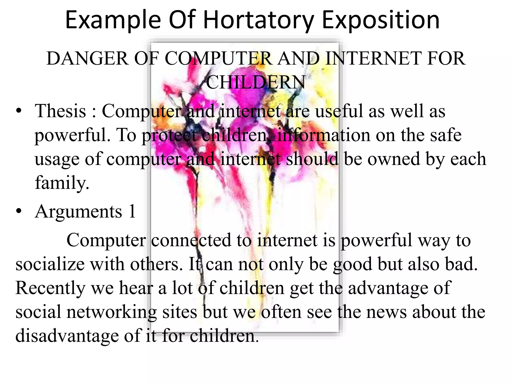 Hortatory exposition text | PPTX