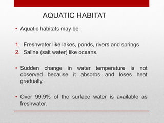 Sustainability of Plants in Different Habitats | PPTX