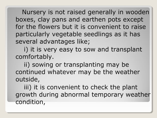 nursery management | PPT | Gardening | Home & Garden