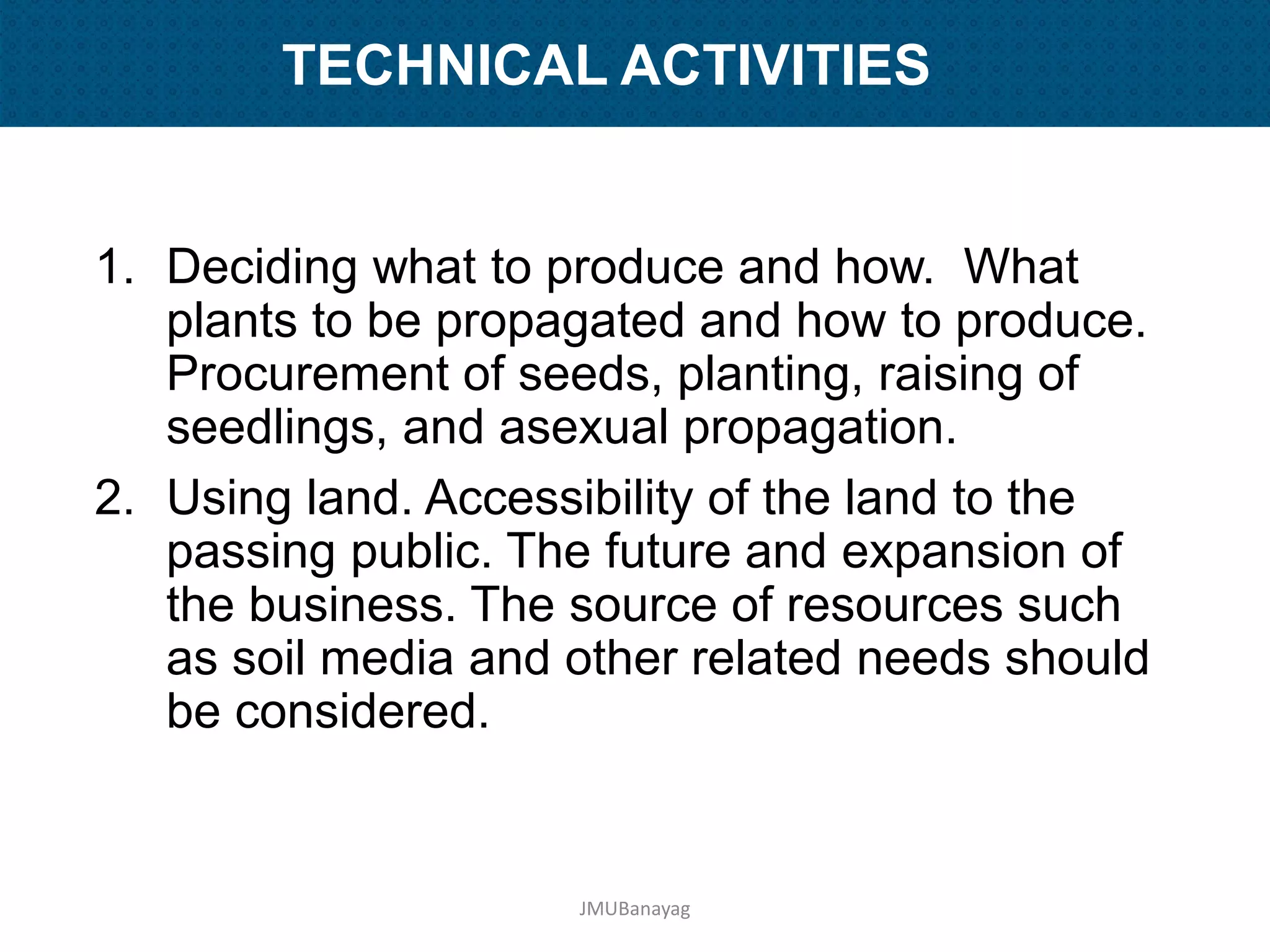 Agricultural Nursery Establishment and Management | PDF