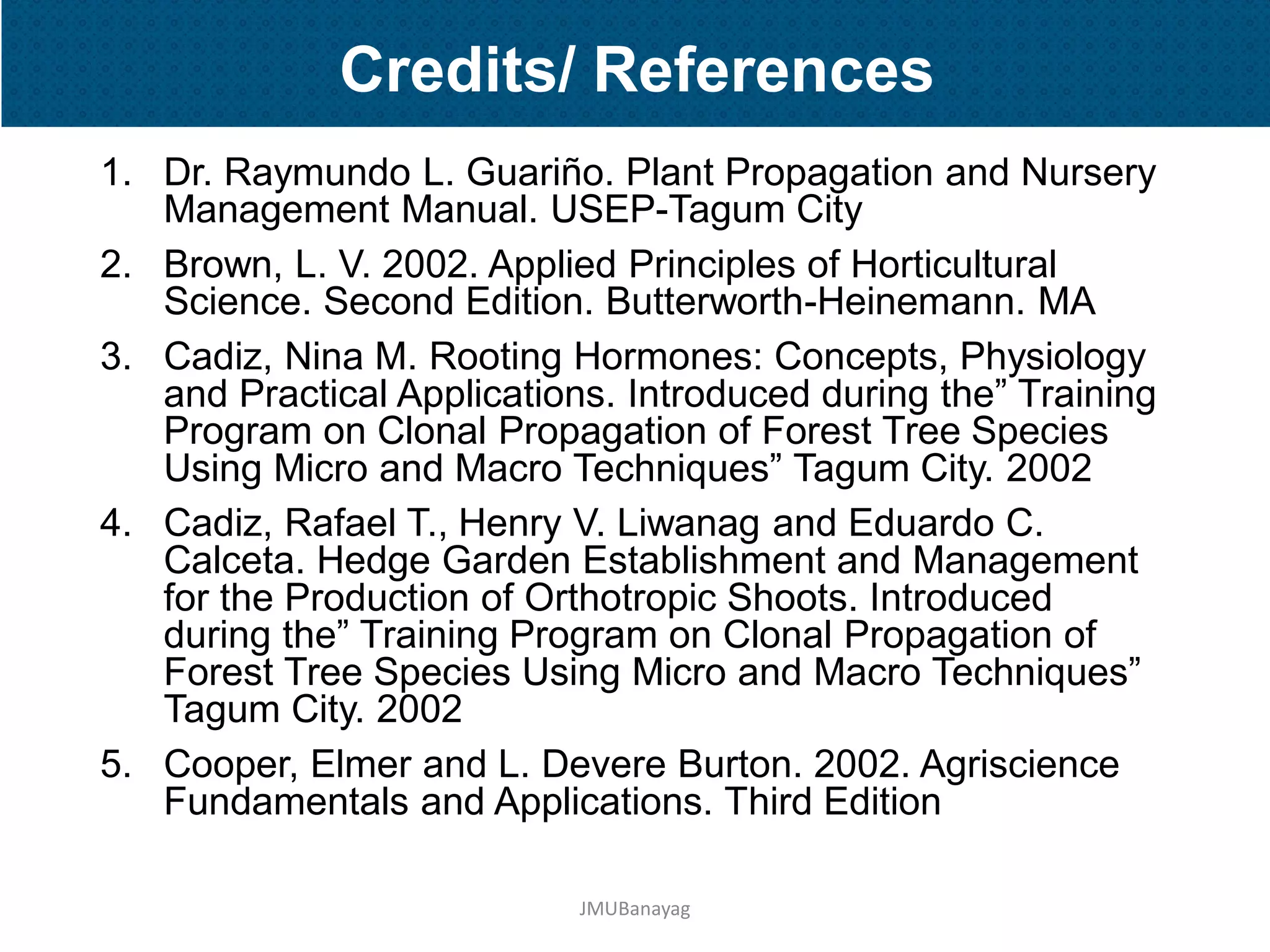 Agricultural Nursery Establishment and Management | PDF