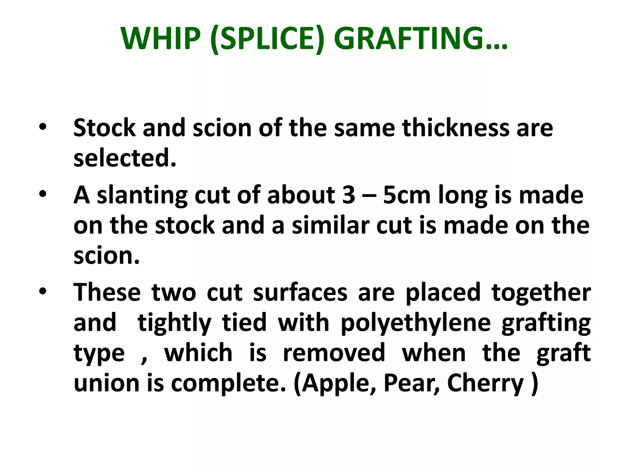HORTICULTURAL PRACTICES : CUTTING, LAYERING, GRAFTING & BUDDING SMG | PPTX