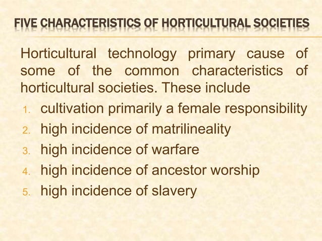 Horticultural societies | PPT