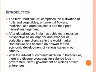 Career in Horticulture | PPTX