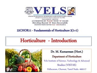 Horticulture- Introduction - Scope and Importance.pdf