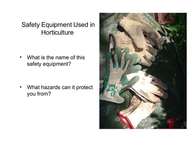Horticulture Safety Equipment | PPT