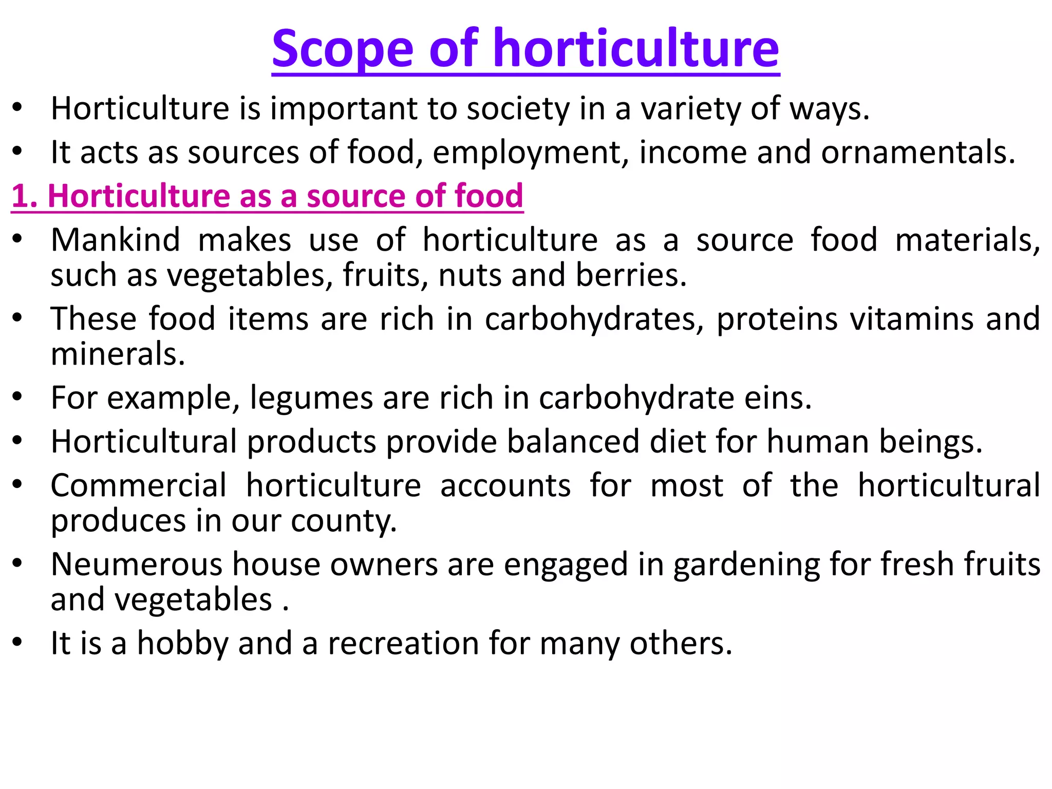 Horticulture 1 | PPTX