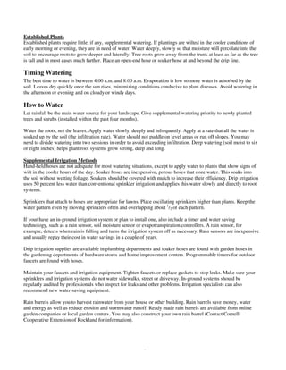 Water Wise Gardening - Cornell University | PDF