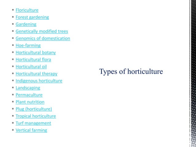 Horticulture ppt | PPTX