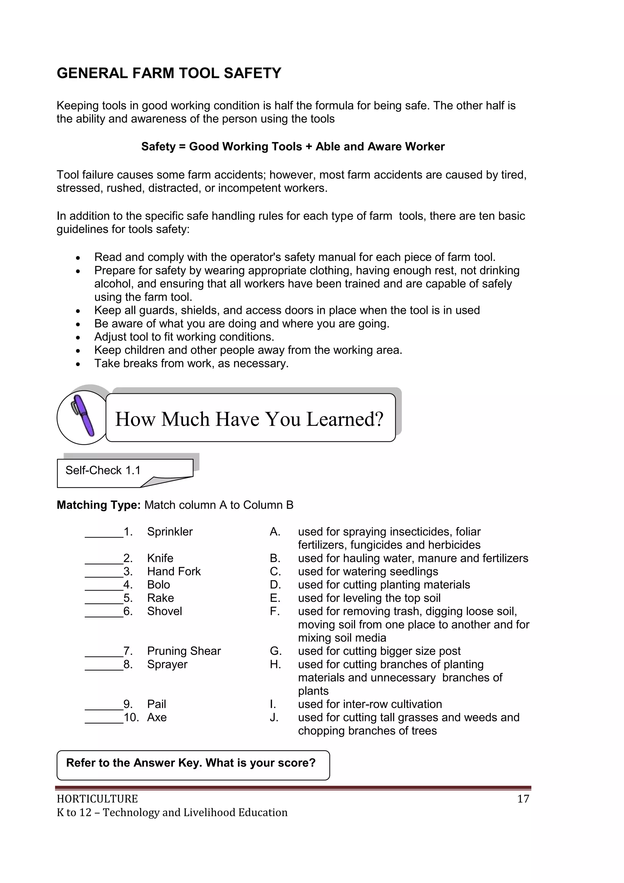 K to 12 Horticulture Learning Module | PDF